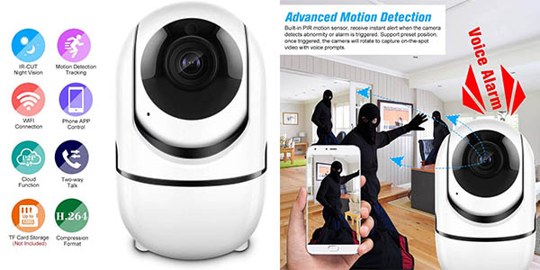 Chollazo Cámara de vigilancia Cacagoo 1080P Wifi con visión nocturna ...