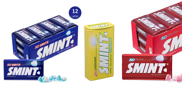 Chollazo Pack de 12 latas de 50 caramelos Smint Fresa por sólo 12,76 ...