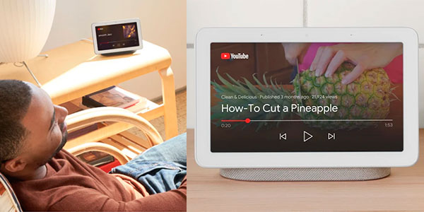 Chollo Asistente inteligente Google Nest Hub con pantalla de 7" y Wi-Fi ...