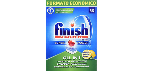 Chollo Pack x86 Pastillas Finish Powerball Power Essential Limón para ...