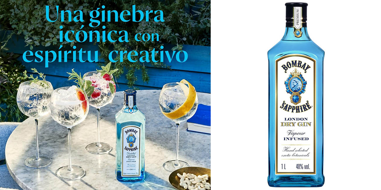 Chollo Ginebra Bombay Sapphire de 700 ml por sólo 15,99€ (-29%)