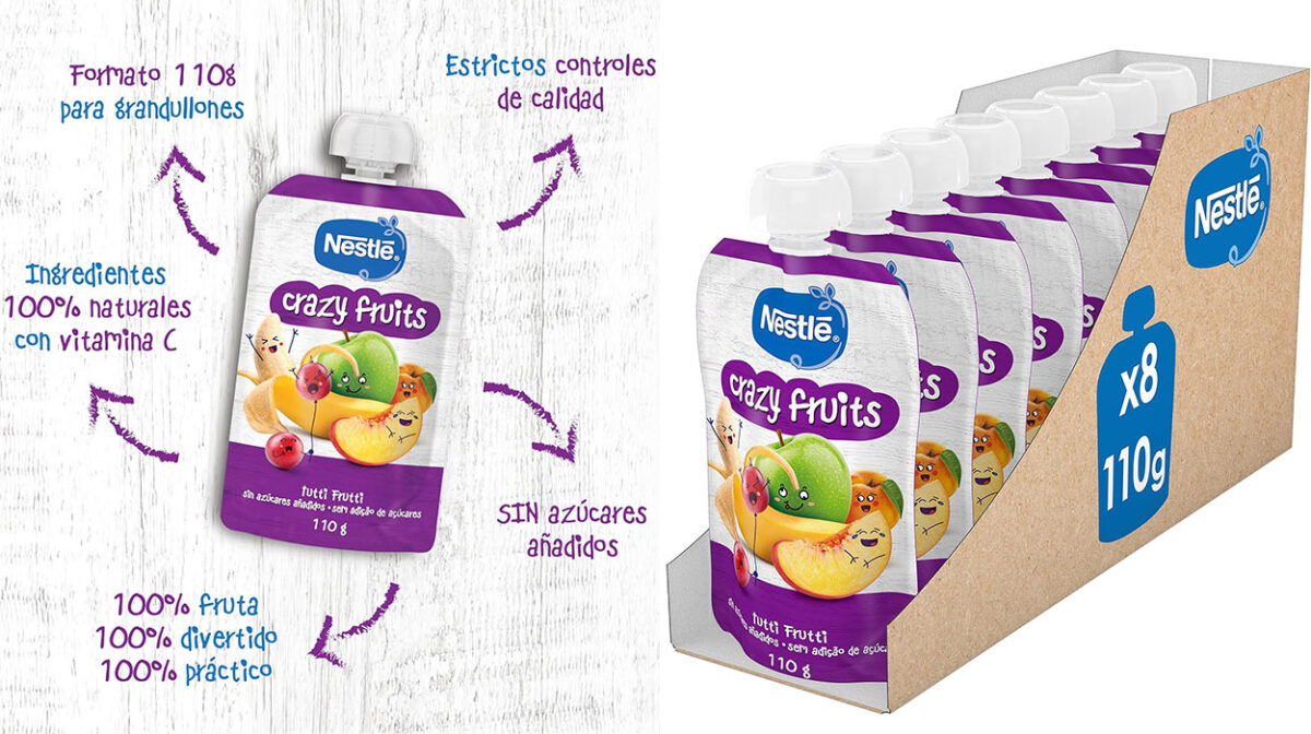 Chollo Pack x8 Puré de frutas infantil Nestlé Crazy Fruits por sólo 6 ...