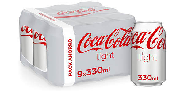 Chollo Pack de 9 latas de Coca-Cola Light de 33 cl por sólo 5,94€ (-25% ...