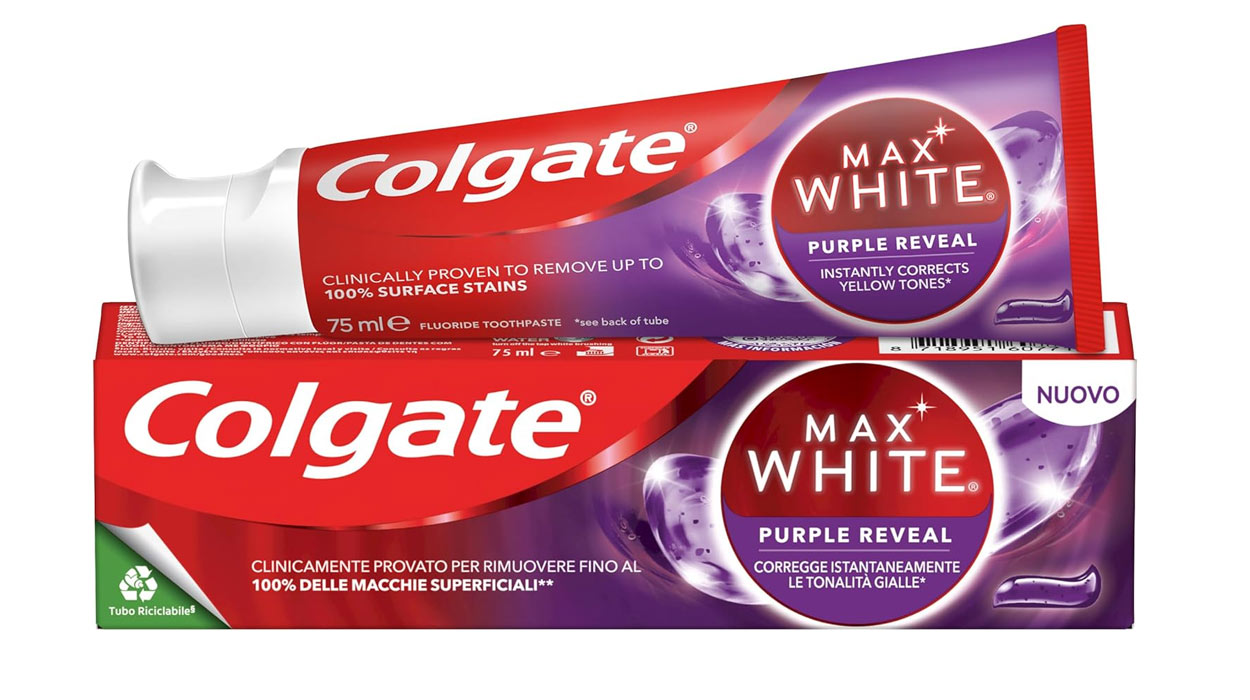 Chollo Pack x4 Dentífrico blanqueador Colgate Max White Purple Reveal ...