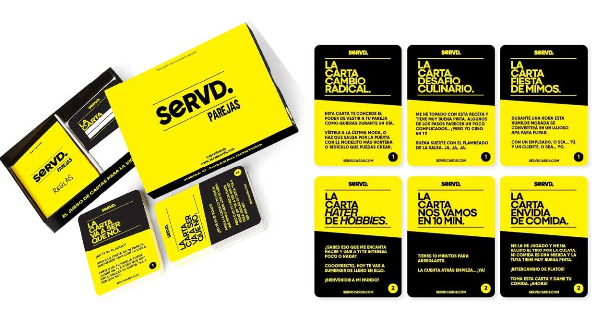El divertidísimo juego de cartas para parejas SERVD por sólo 22,99€