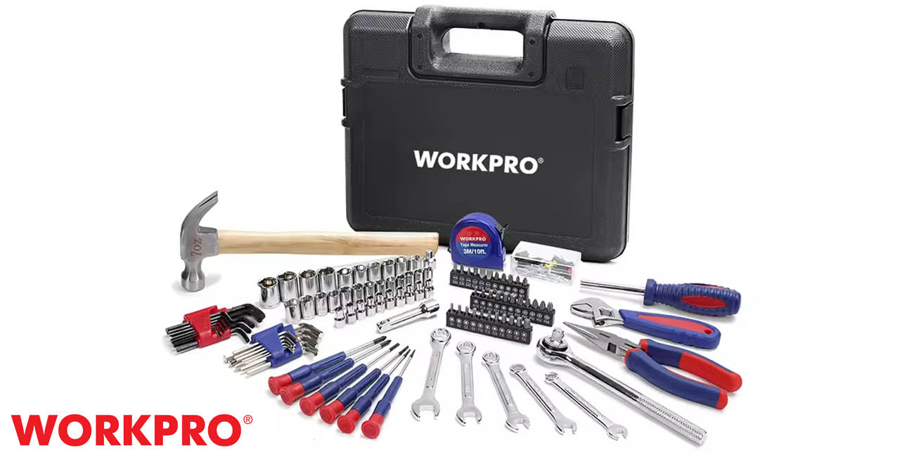 BRUTAL: Completísimo maletín de herramientas WORKPRO de 165 piezas por sólo 20,02€ con envío ...