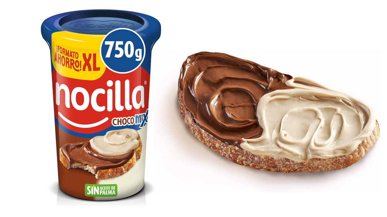 Chollo Pack x3 Tarrinas XL de Nocilla ChocoMix 750 gramos por sólo 12,38€ con oferta 3x2 ¡4,12 ...