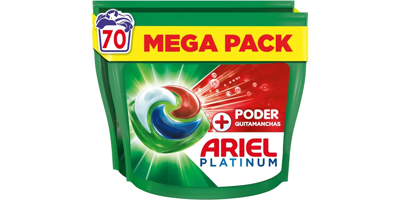 Chollo Pack Ariel PODS+ Extra Poder quitamanchas 70 cápsulas por sólo ...