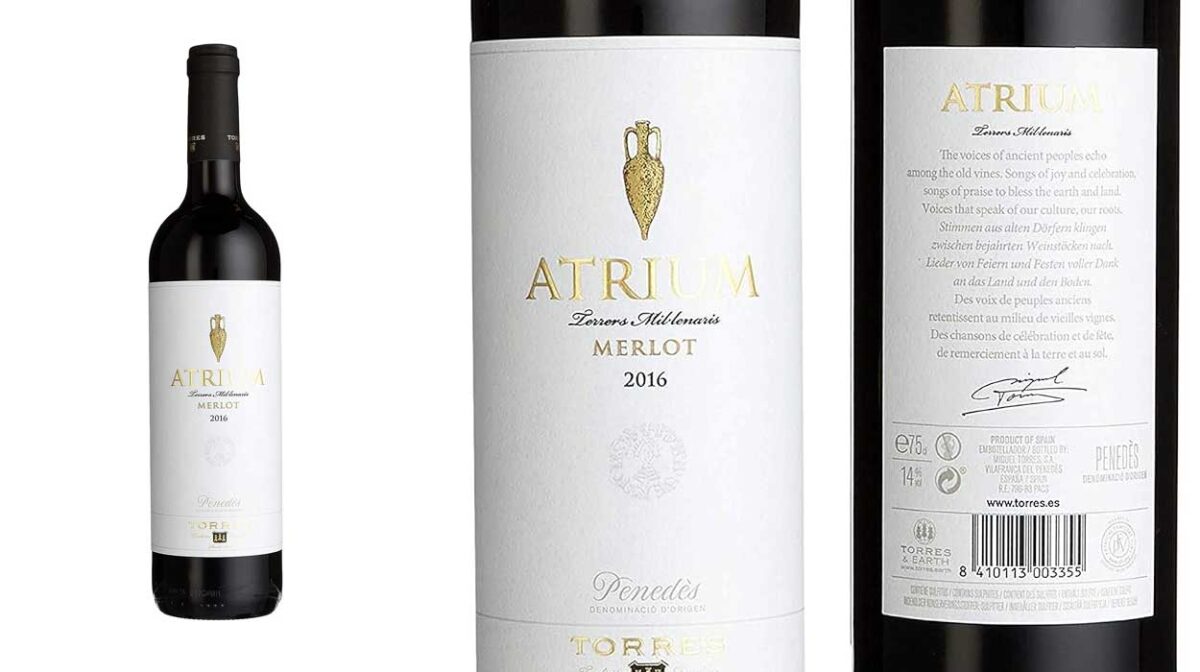 Chollo Vino tinto Atrium Merlot DO Penedès por sólo 8€ (-30%)